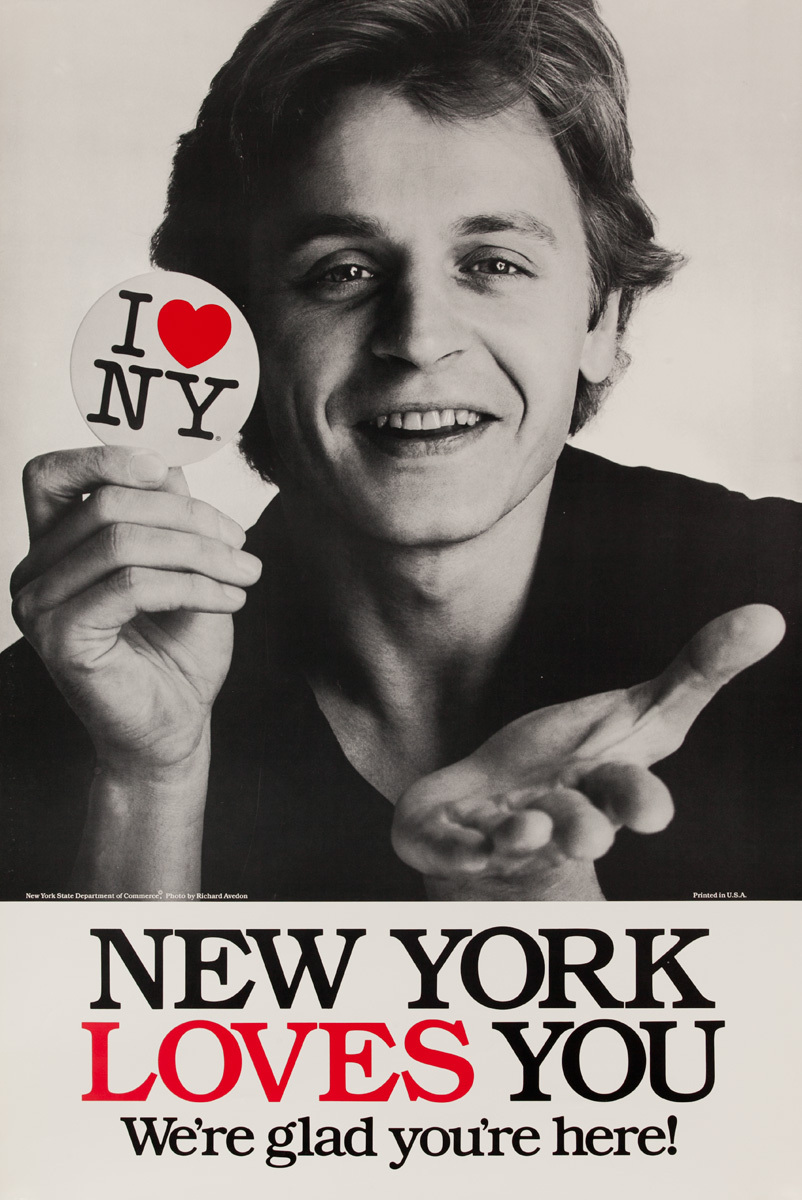 I Love NY Original New York Travel Poster, Mikhail Baryshnikov | David ...