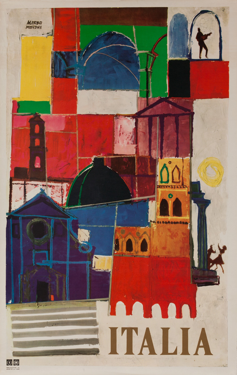 Italia, Original Italian Travel Poster | David Pollack Vintage Posters