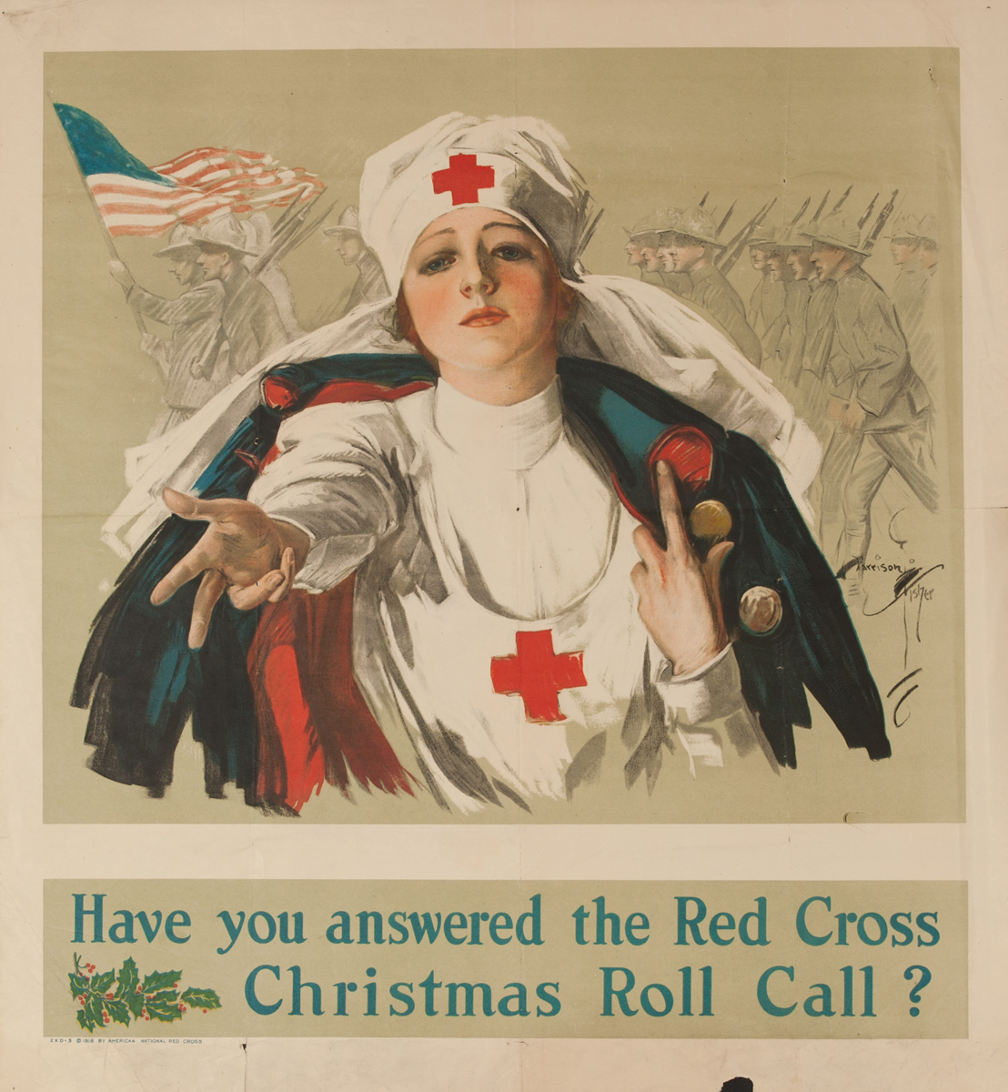 Have You Answered the Red Cross Christmas Roll Call, Original American ...