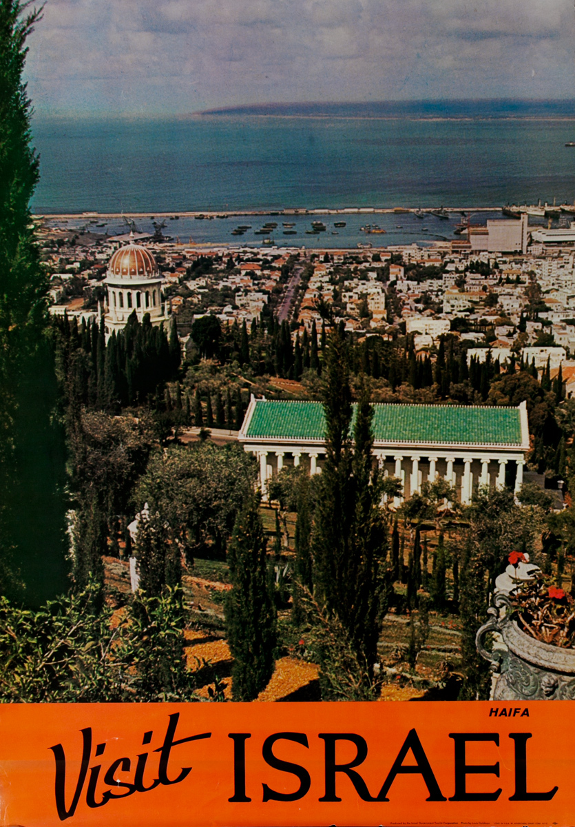Visit Israel, Haifa, Original Travel Poster | David Pollack Vintage Posters