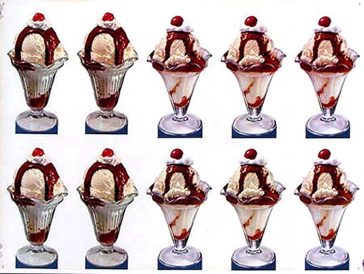 10 Sundaes Original American Advertising Poster | David Pollack Vintage ...