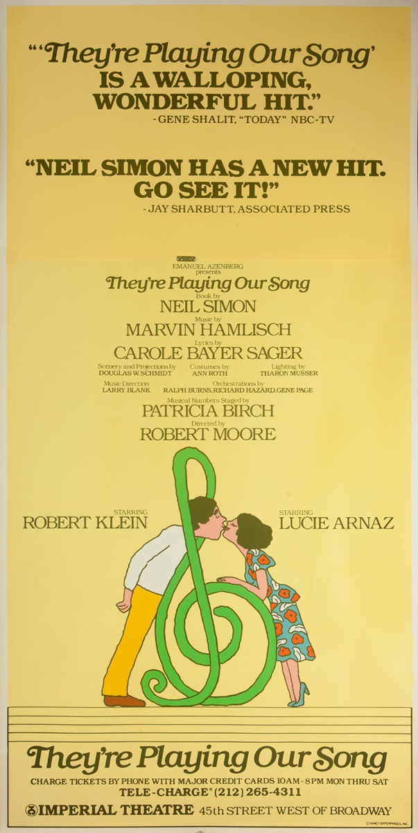They're Playing Our Song, Original 3 Sheet Theater Poster | David Pollack Vintage Posters