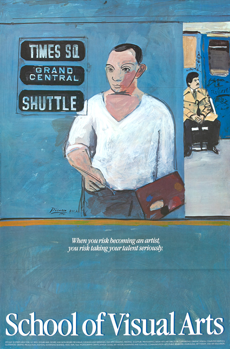 SVA School Of Visual Arts Original Poster Picasso on NYC Subway | David ...