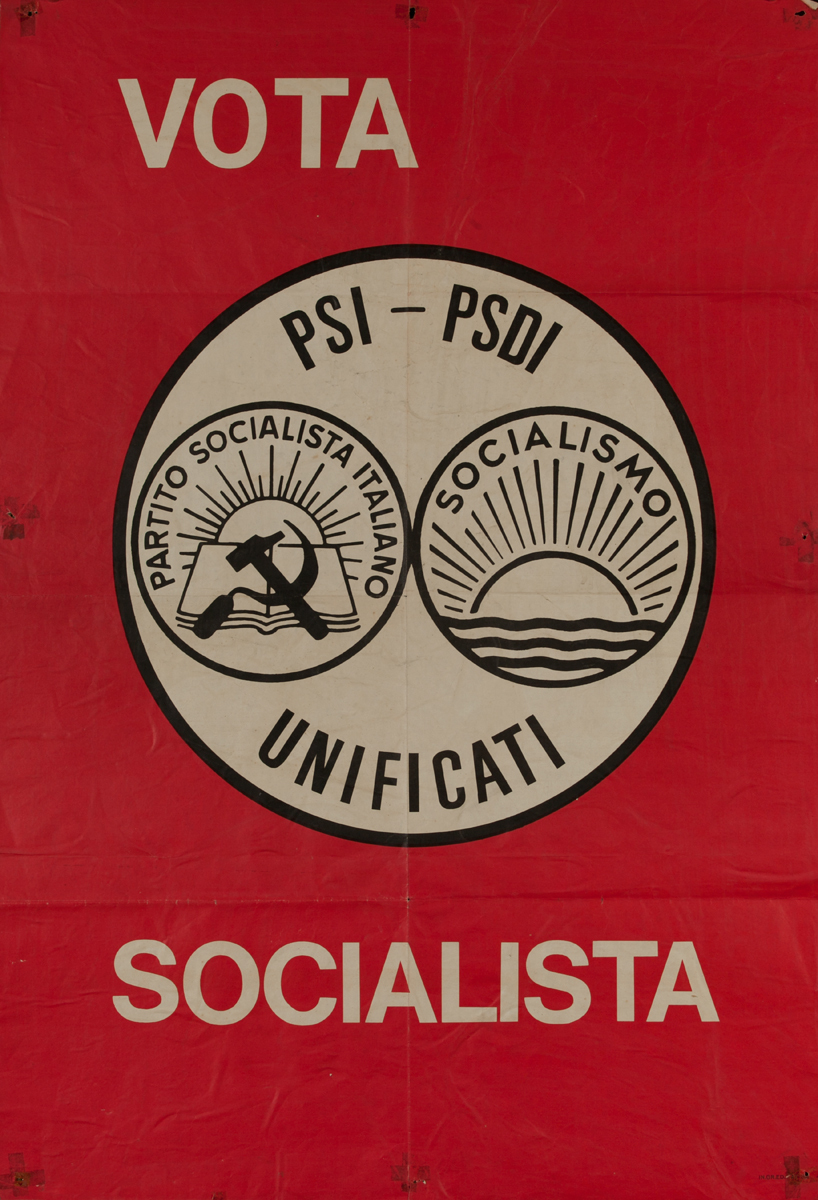 Vota Socialista Italian Political Poster | David Pollack Vintage Posters