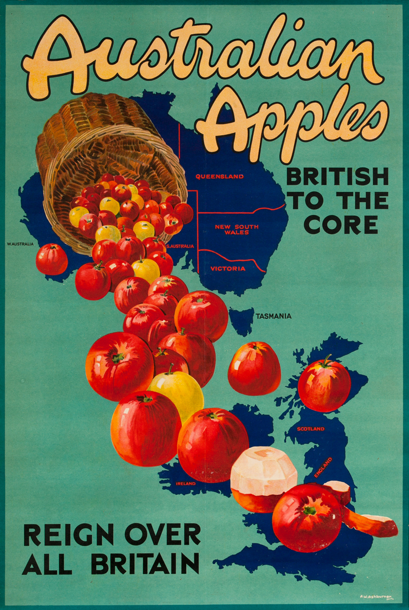 Australian Apples British to the Core | David Pollack Vintage Posters