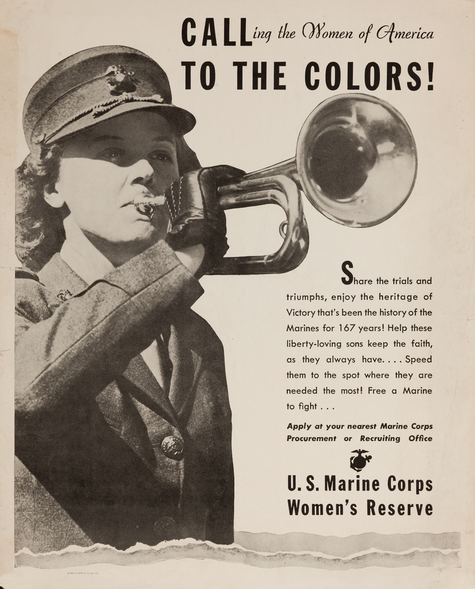 Calling the Women of America to the Colors, WWII Marine Corps Women's ...