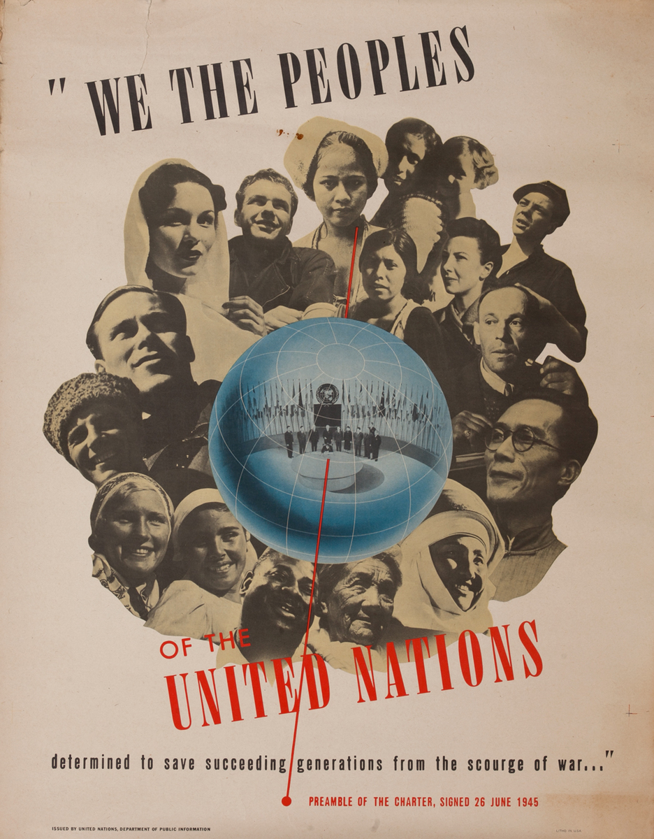 We The Peoples of the United Nations, Propaganda Poster | David Pollack ...