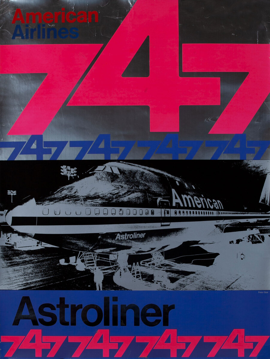 American Airlines Astroliner 747 Poster | David Pollack Vintage Posters