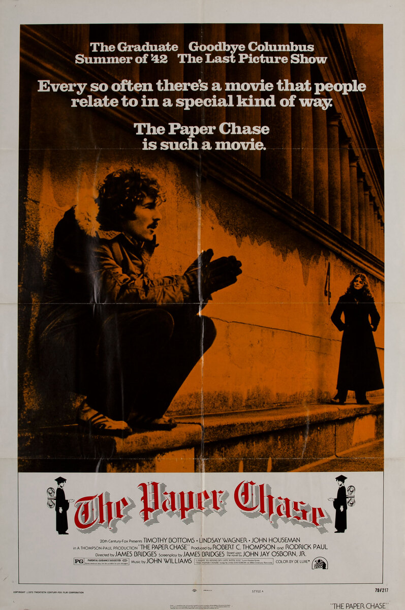 The Paper Chase 1 Sheet Movie Poster | David Pollack Vintage Posters