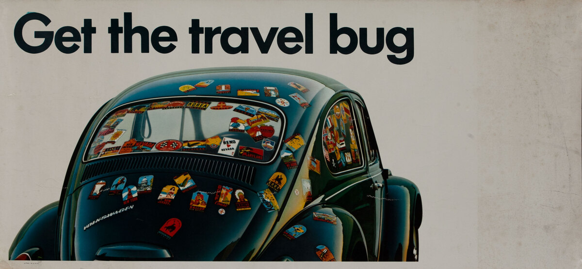 Get the travel bug - Volkswagen Beetle Advertising Poster | David ...