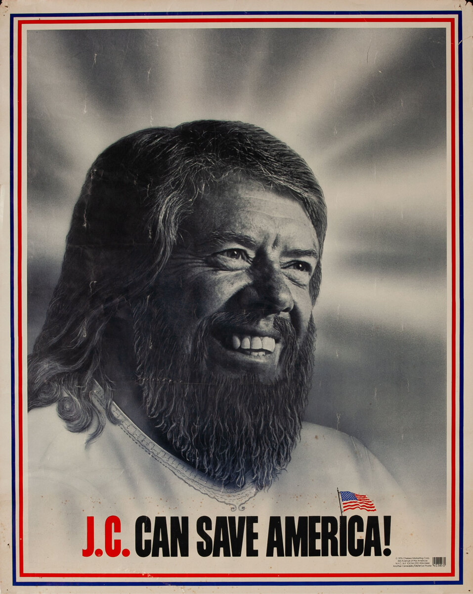J. C. Can Save America! Jimmy Carter Poster | David Pollack Vintage Posters J. C. Can Save America! Jimmy Carter Poster | David Pollack Vintage Posters