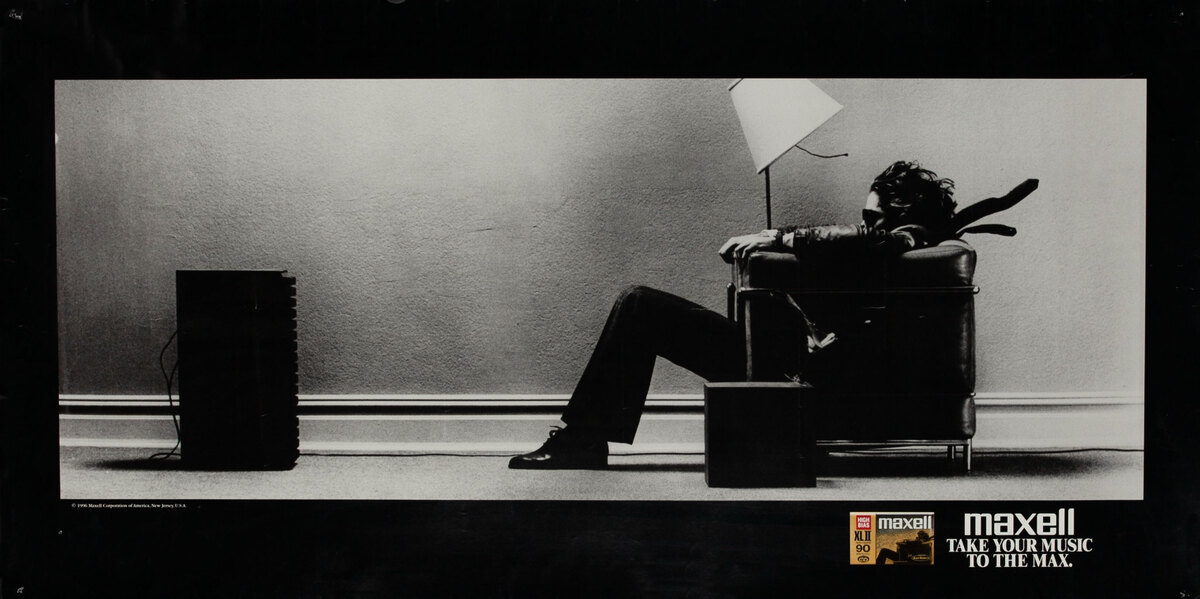 Maxell Take Your Music to the Max Poster | David Pollack Vintage Posters