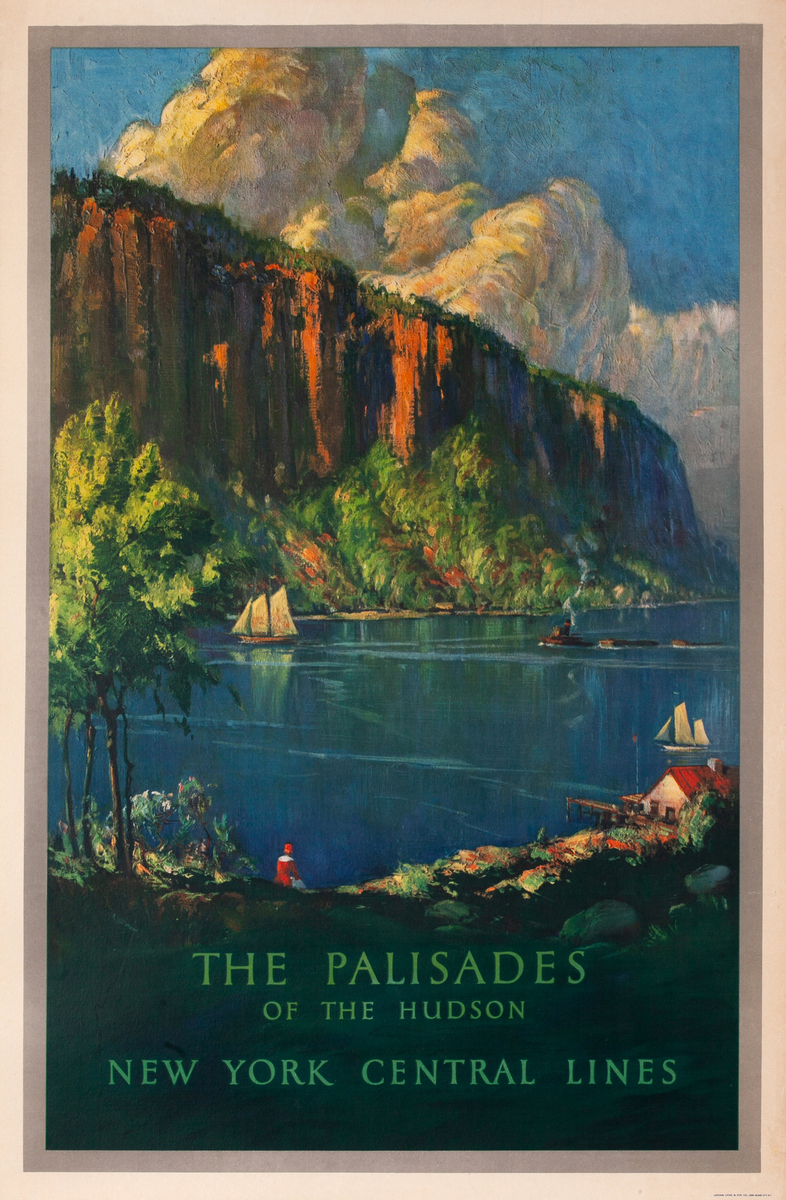 The Palisades of the Hudson Original New York Central Lines Poster ...