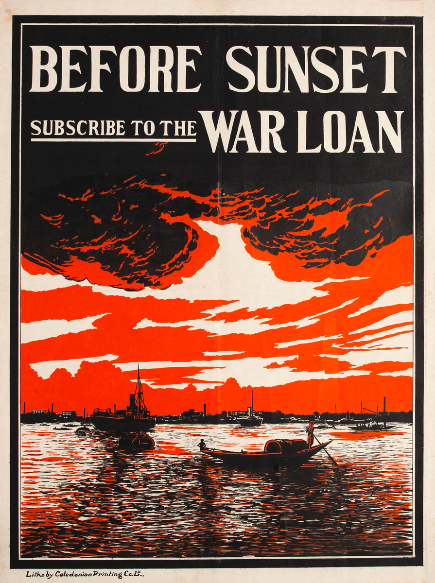 Before Sunset Subscribe to the War Loan Original India WWI Poster ...
