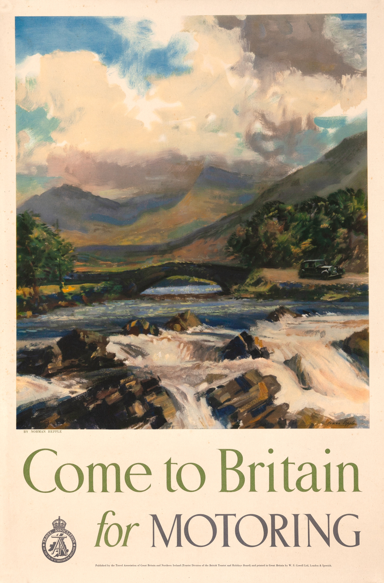 Come to Britain for Motoring Original Travel Poster | David Pollack ...