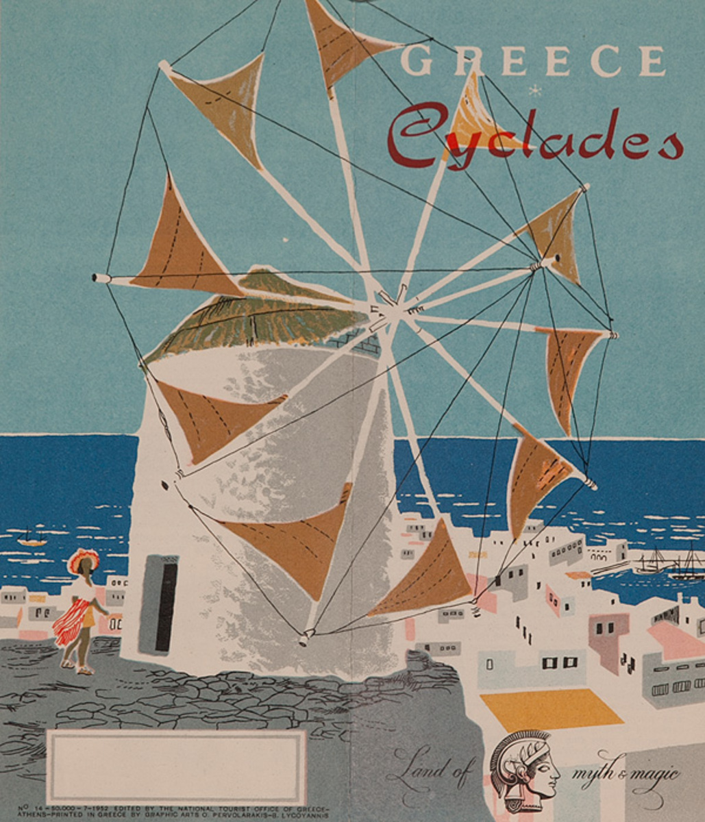 Original Travel Brochure Greece Cyclades The Land of Myth and Magic ...