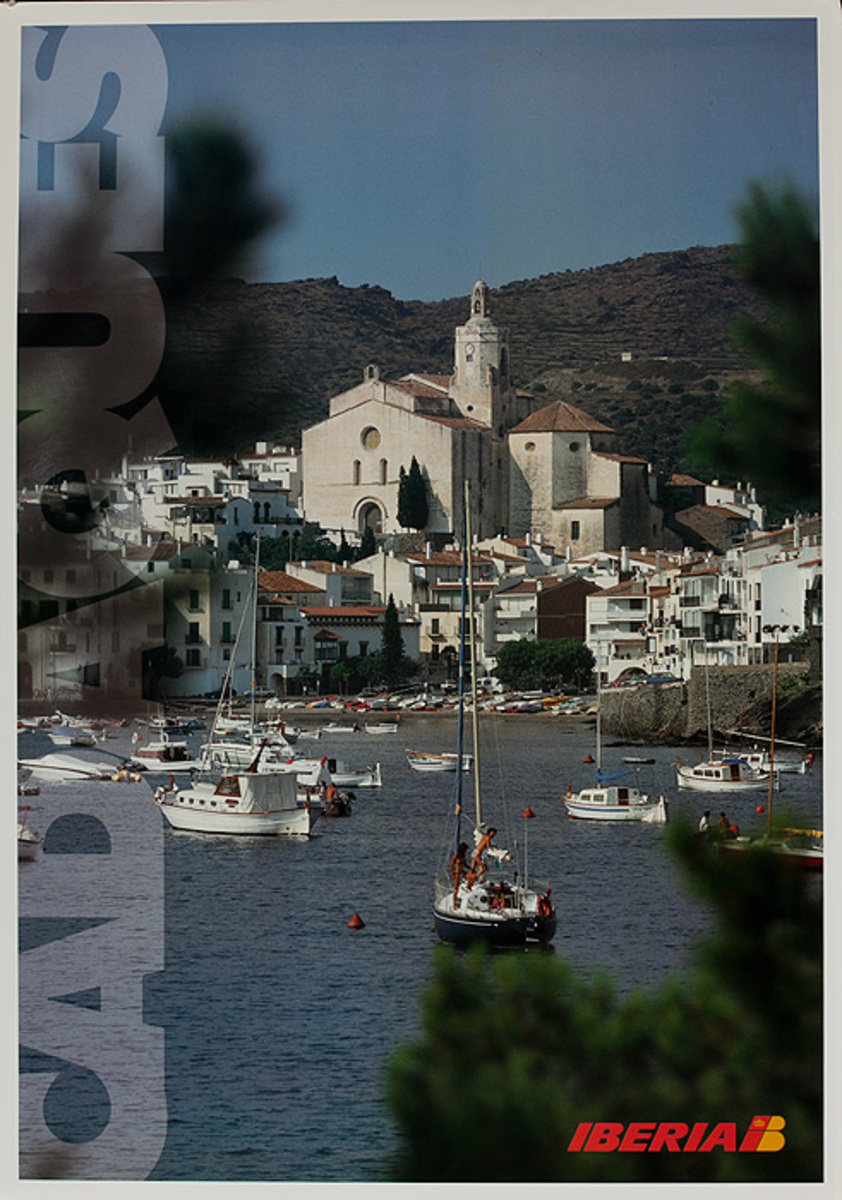 Iberia Airlines Original Travel Poster Cadaques Photo | David Pollack ...
